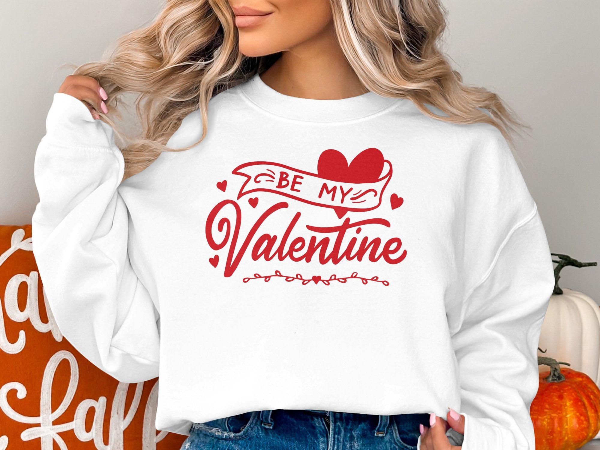 Valentines Day Hoodie, Be My Valentine Red Graphic, Unisex Love Heart Sweatshirt, Romantic Gift ...