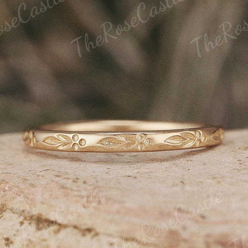 Gold Etched Ring Antique - Etsy