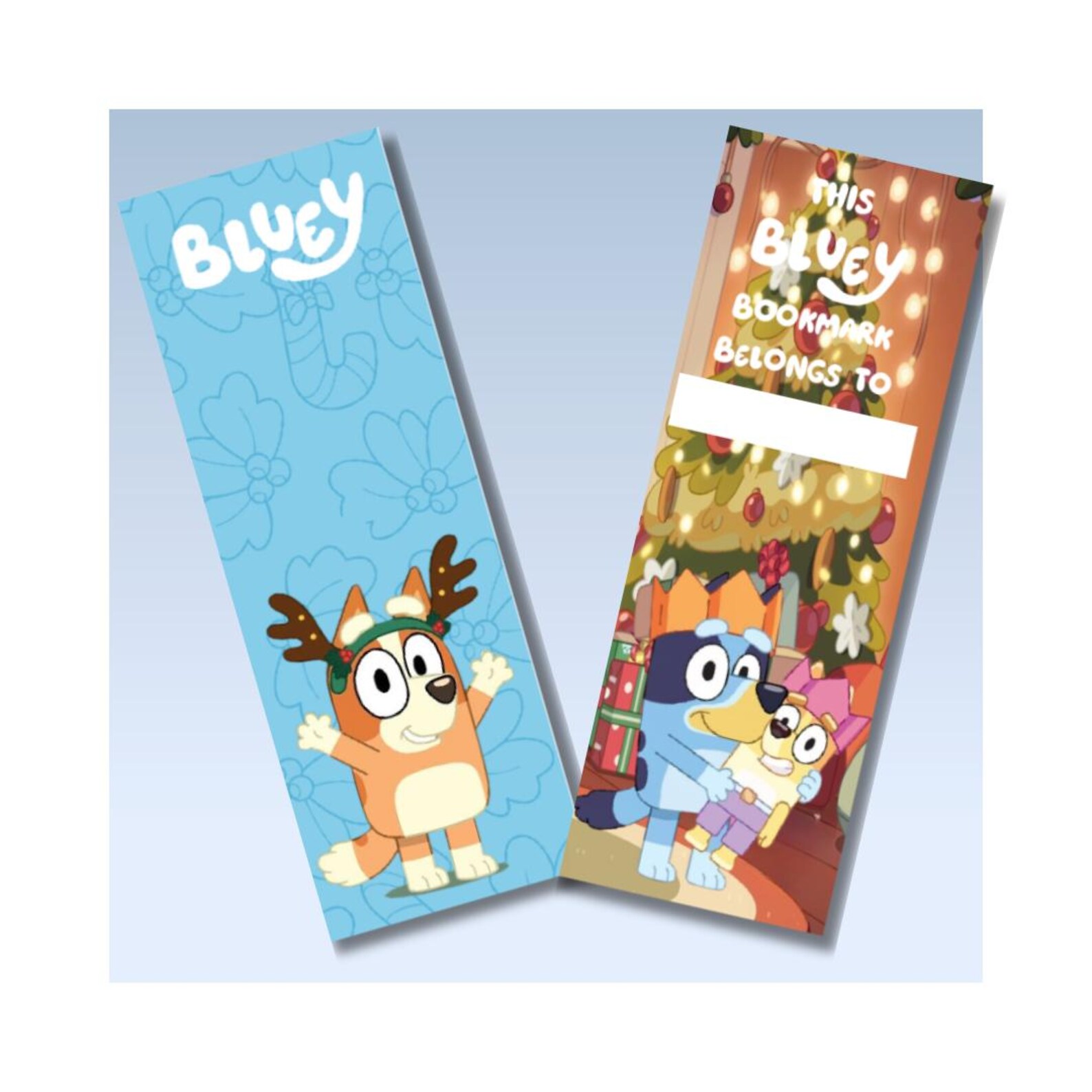 Bluey Christmas Bookmarks Download - Etsy