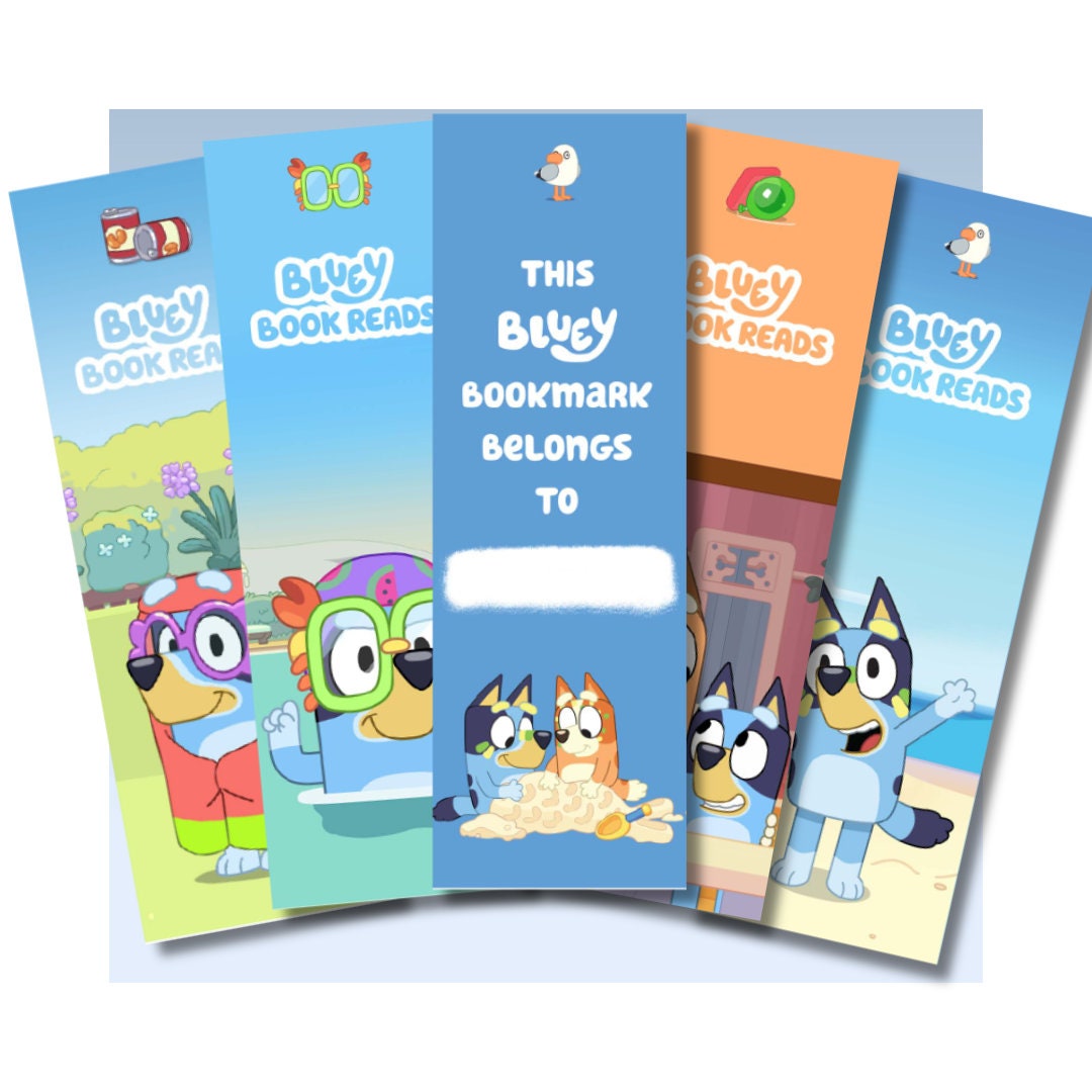 Bluey Bookmarks Download - Etsy Australia