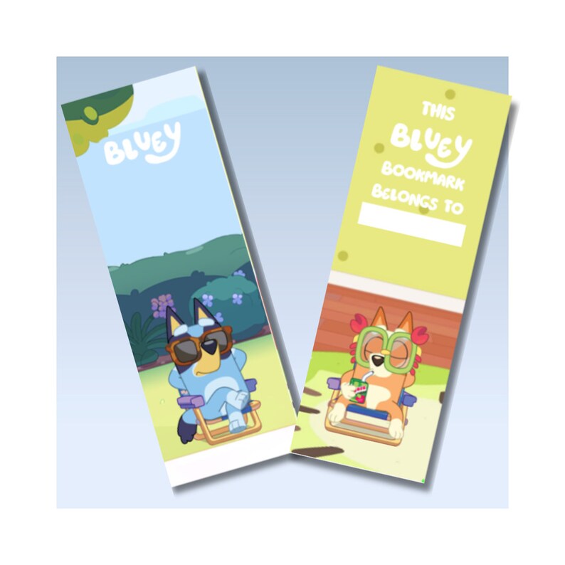 Bluey Bookmarks Vol 3 Download - Etsy