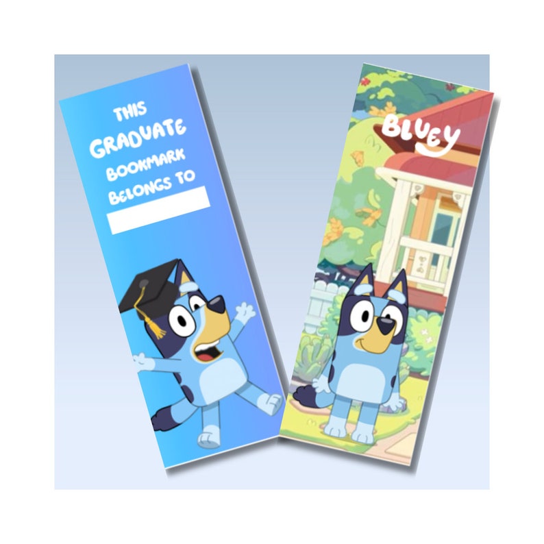 Bluey Graduation Bookmarks Download - Etsy