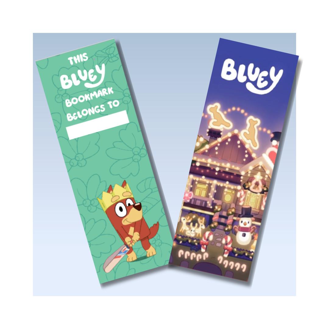 Bluey Christmas Bookmarks Download - Etsy