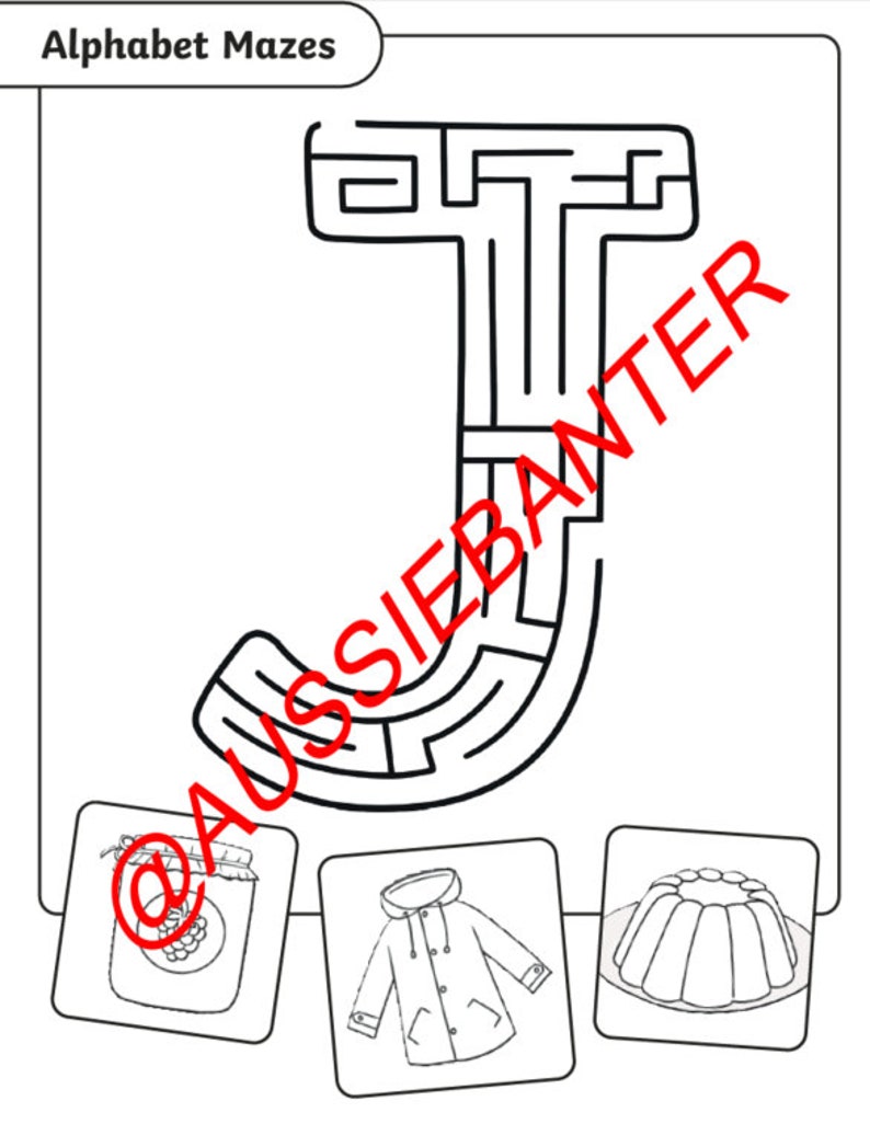 Alphabet Letter Mazes - Etsy