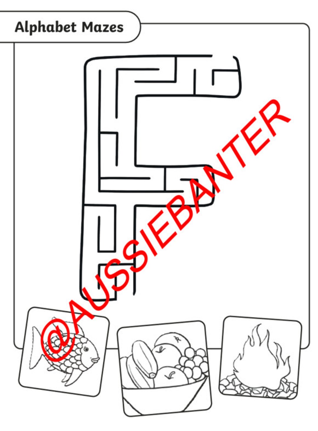 Alphabet Letter Mazes - Etsy