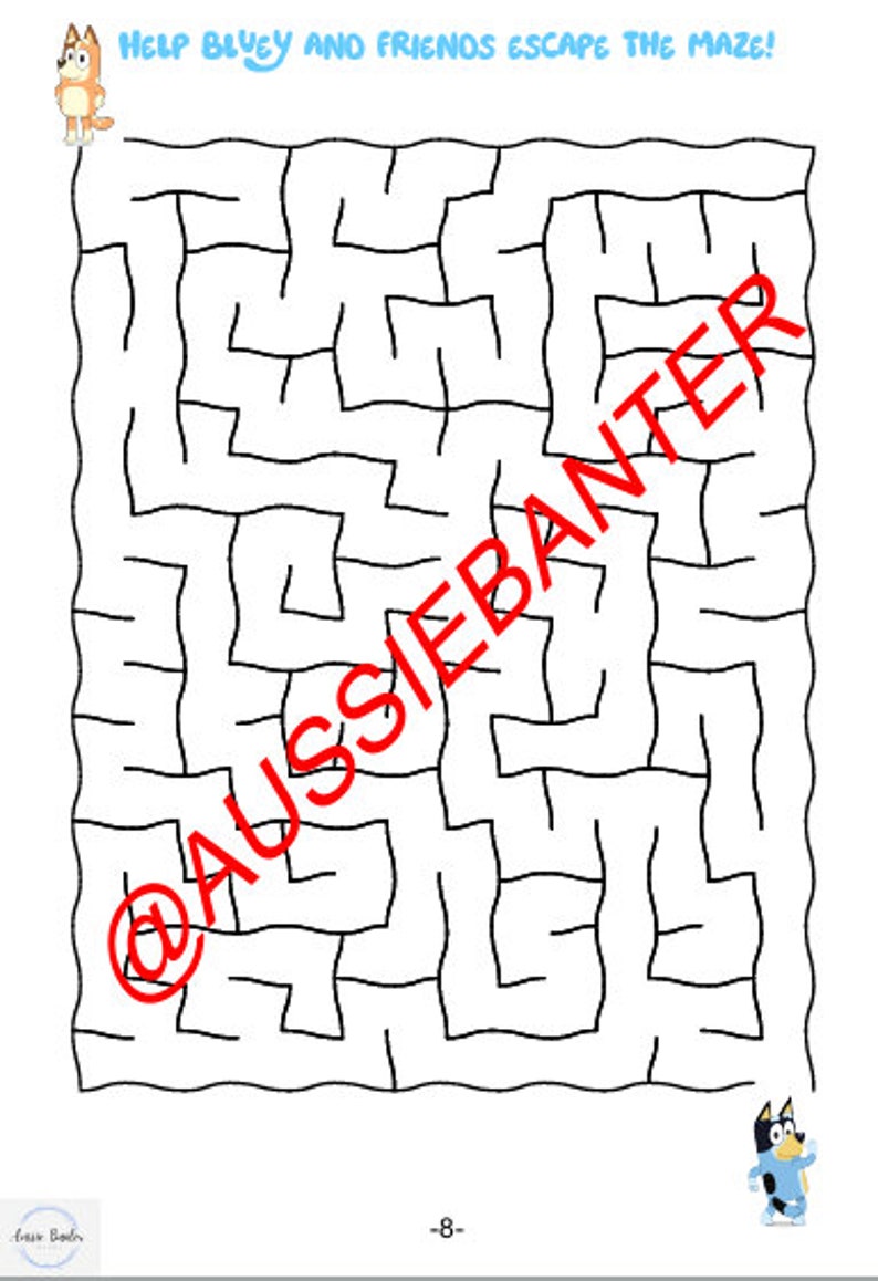 Bluey Maze Escape! Volume 2 - Etsy Australia