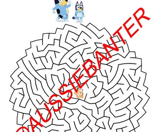 Bluey Maze Game, Digital File, PDF - Etsy UK