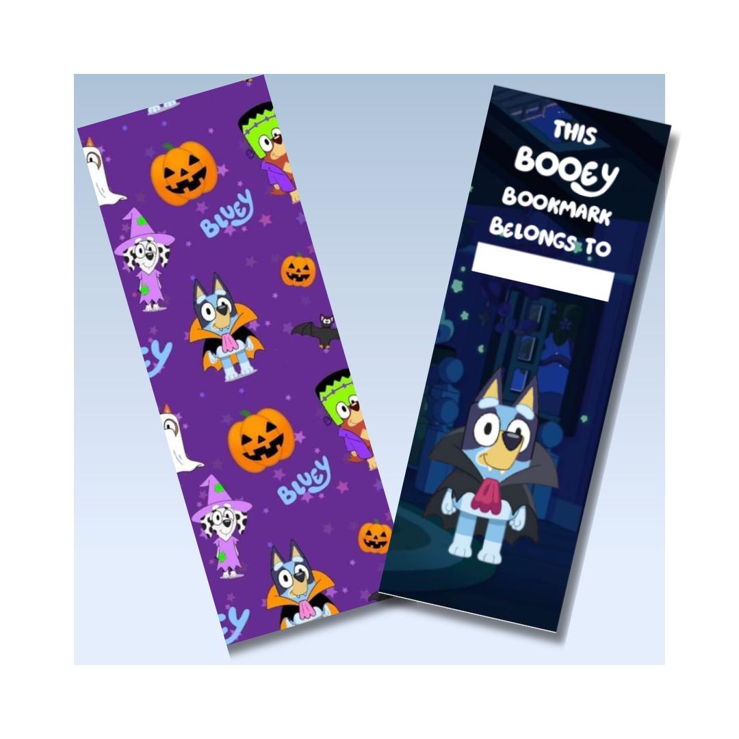 13 X Bluey Halloween Bookmarks Download - Etsy