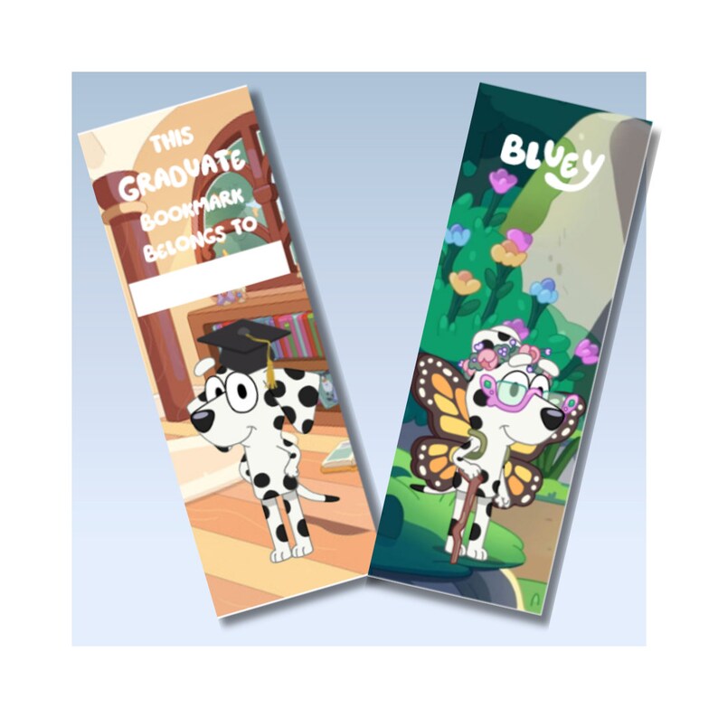 Bluey Graduation Bookmarks Download - Etsy