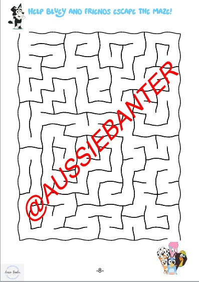 Bluey Maze Escape - Etsy