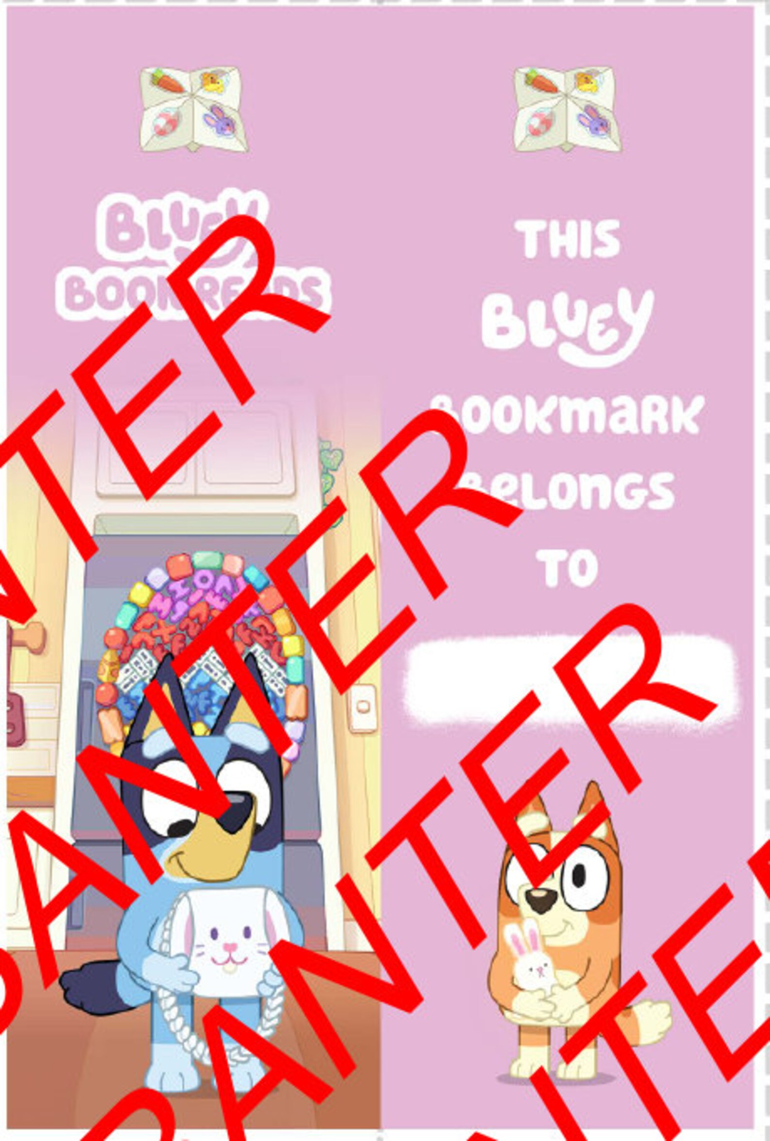 Bluey Bookmarks Download - Etsy Australia