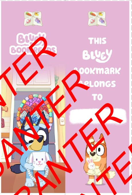 Bluey Bookmarks Download - Etsy Australia