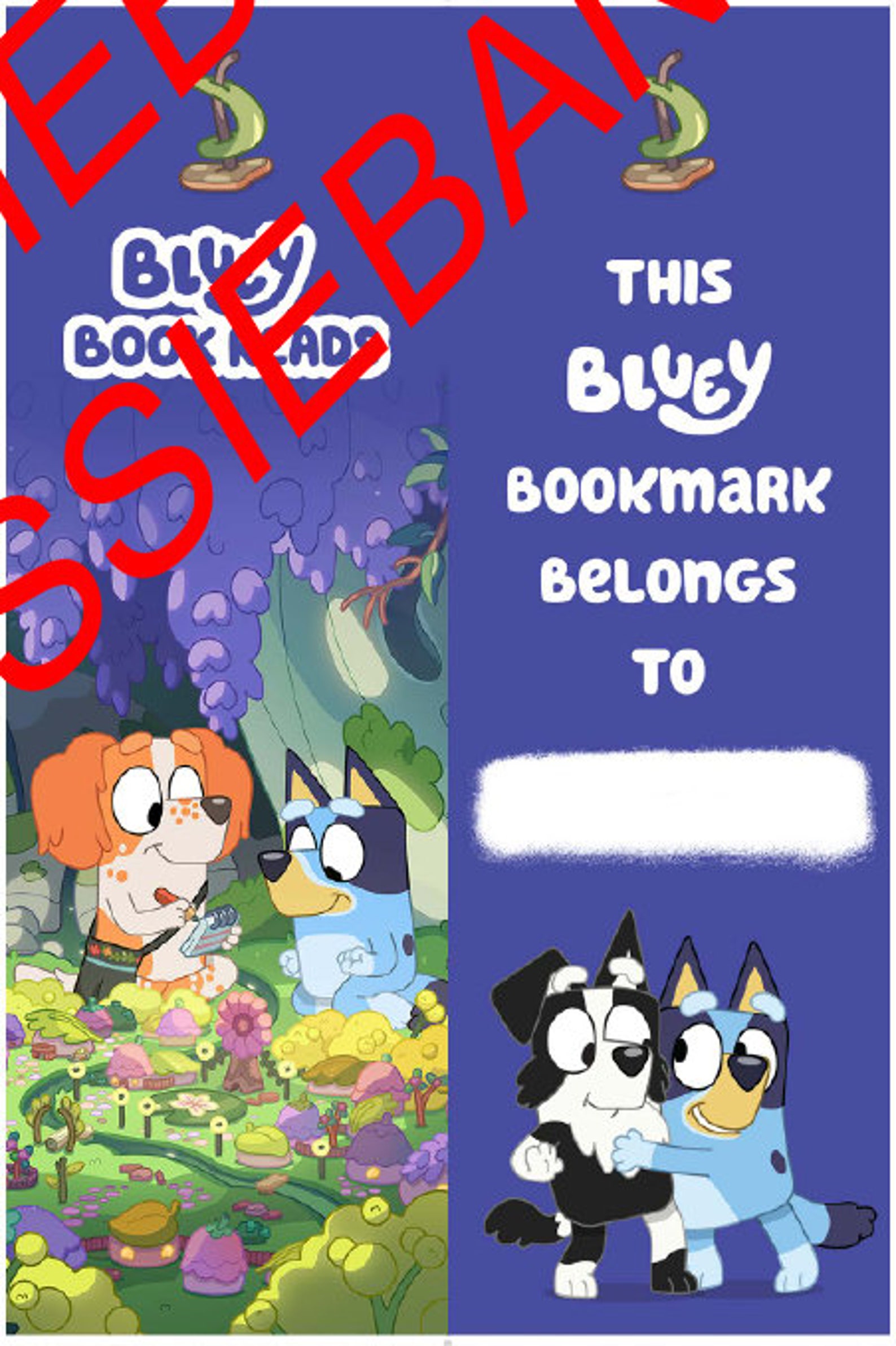 Bluey Bookmarks Download - Etsy Australia