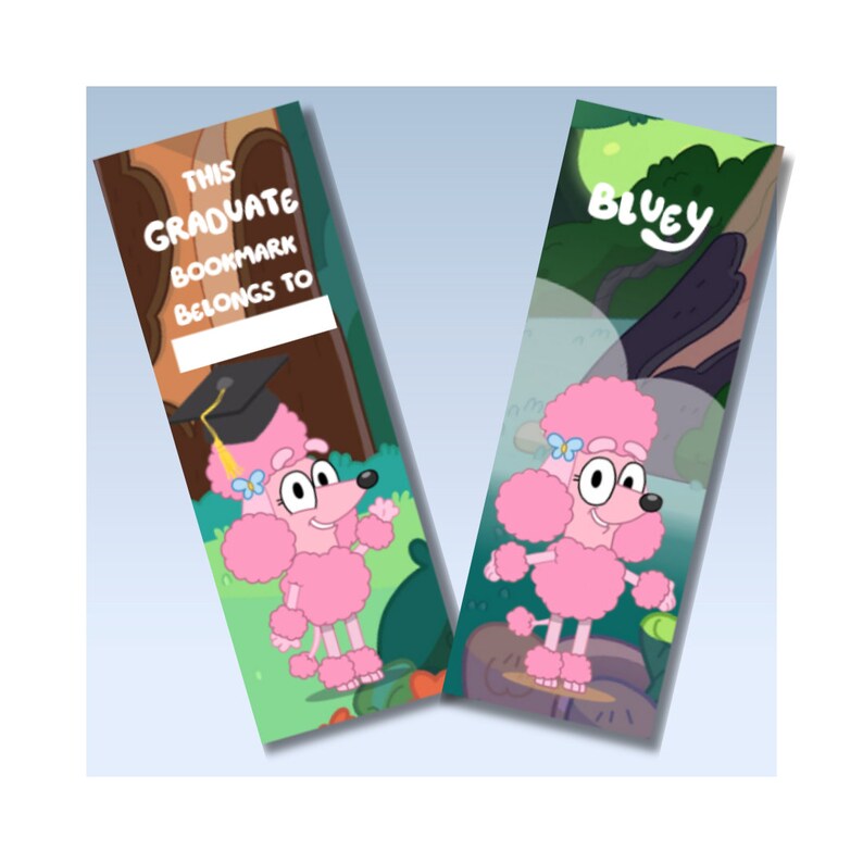 Bluey Graduation Bookmarks Download - Etsy