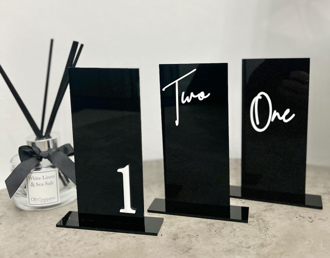 Personalised, Acrylic, Wedding, Event Table Numbers, Wedding Sign ...