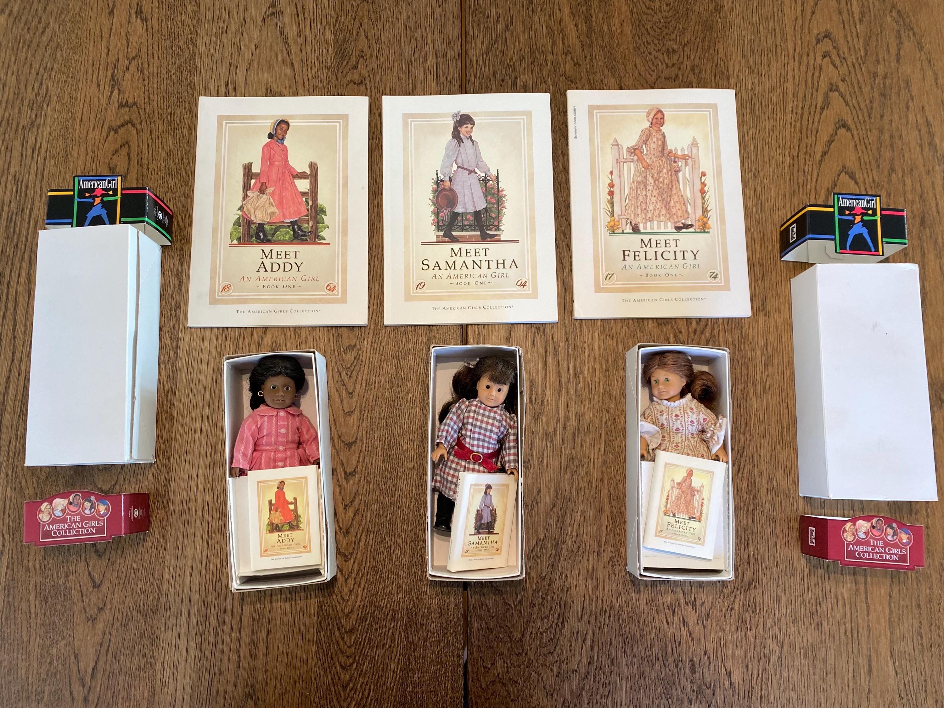 Mini American Girl Dolls 3 Addy Samantha Felicity 6 Dolls With Meet ...