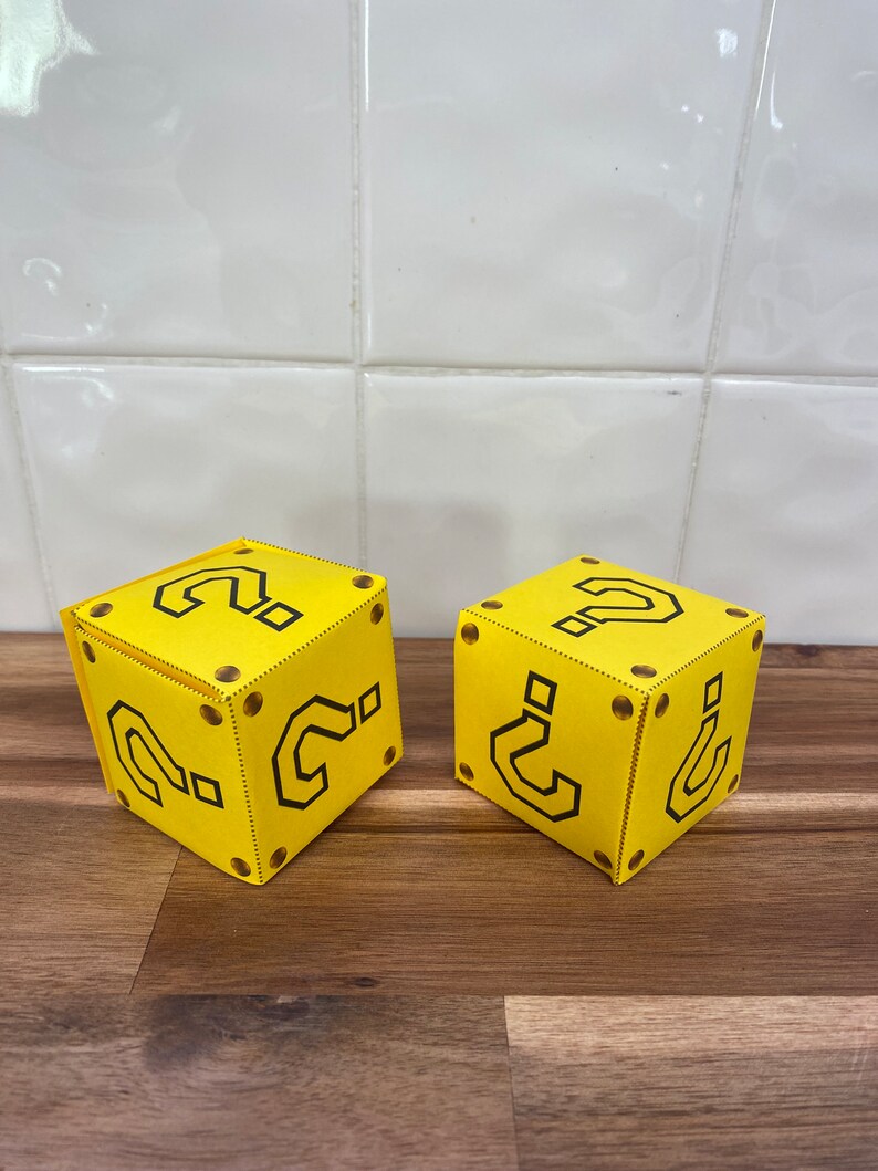Mario Mystery Cube - Template for Standard Yellow Paper - Etsy