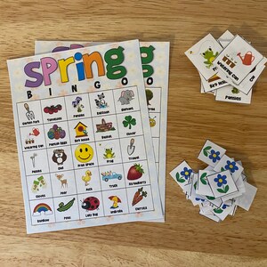Spring Bingo Game - 32 Card - Print From Digital Download - Etsy