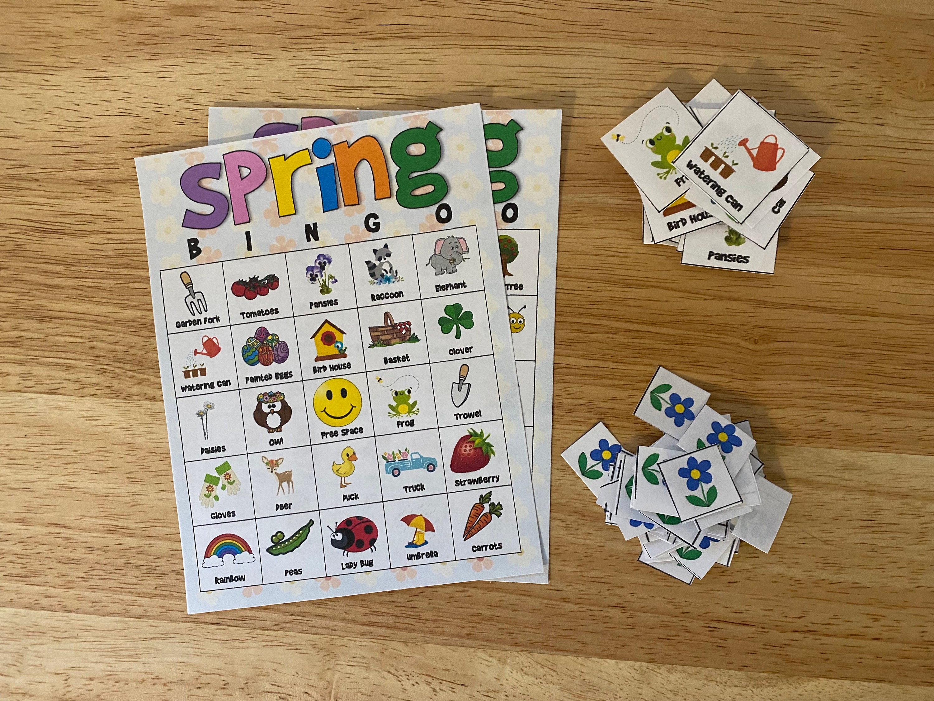 Spring Bingo Game - 32 Card - Print From Digital Download - Etsy
