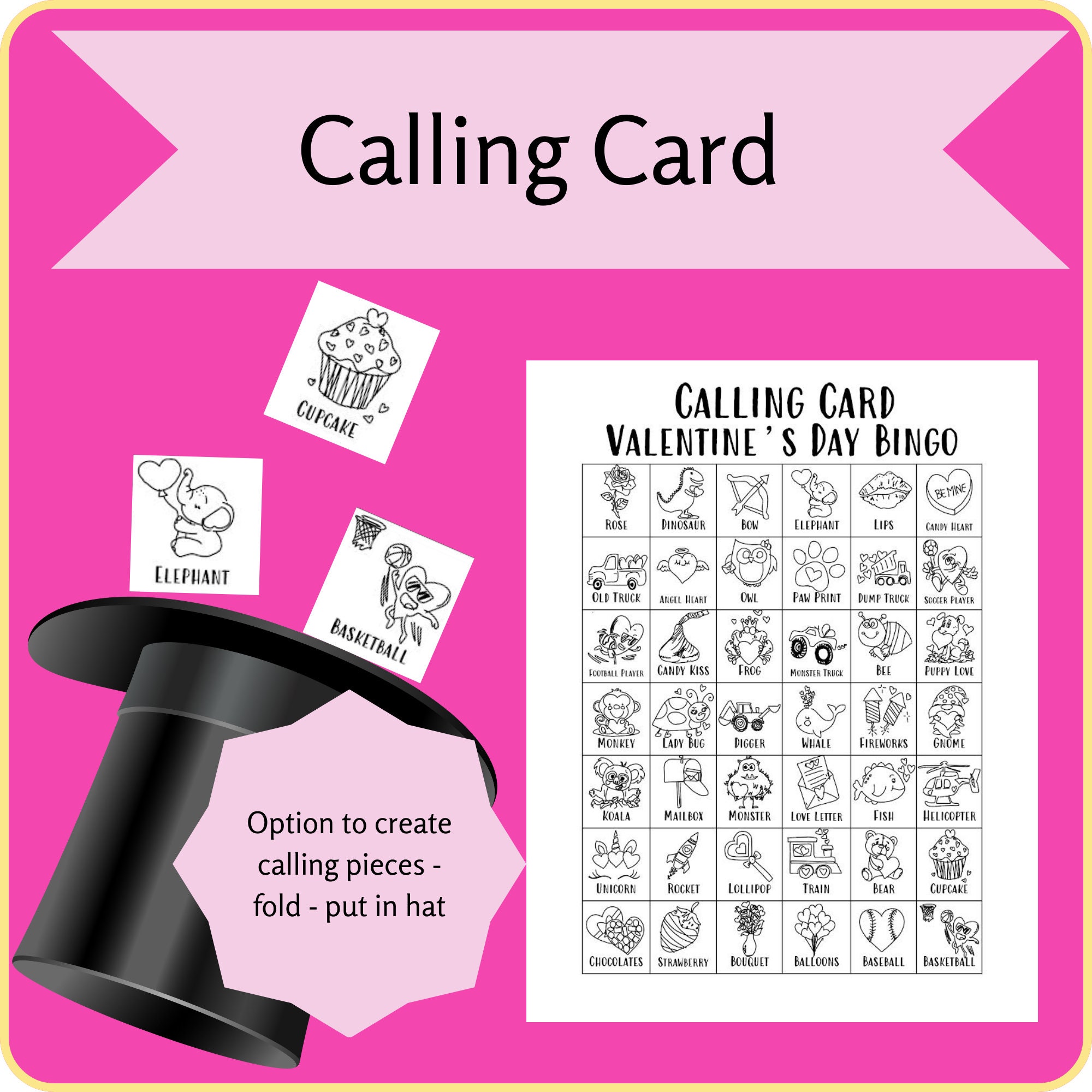 Color Me Valentine Bingo 32 Cards Images and Description - Etsy