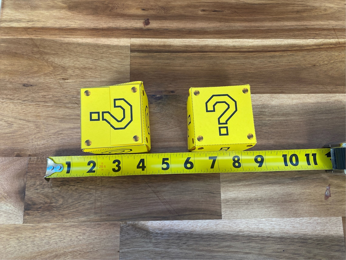 Mario Mystery Cube - Template for Standard Yellow Paper - Etsy