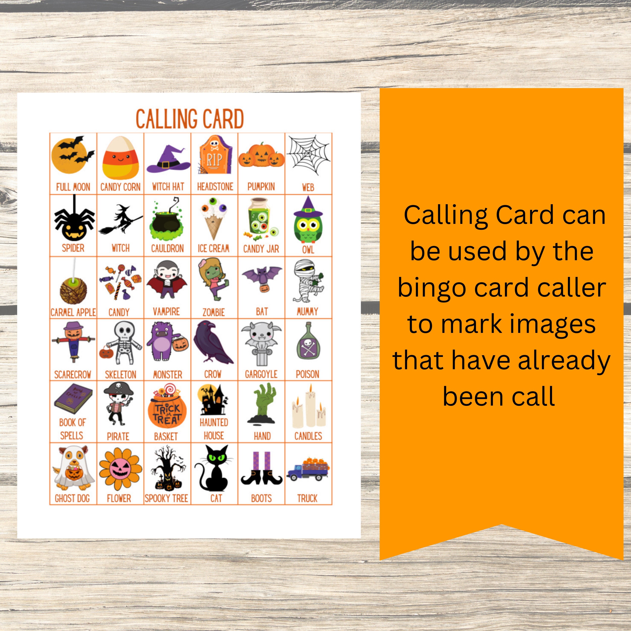 Halloween Bingo Printable 30 Card Set With Calling Cards and Markers - Etsy