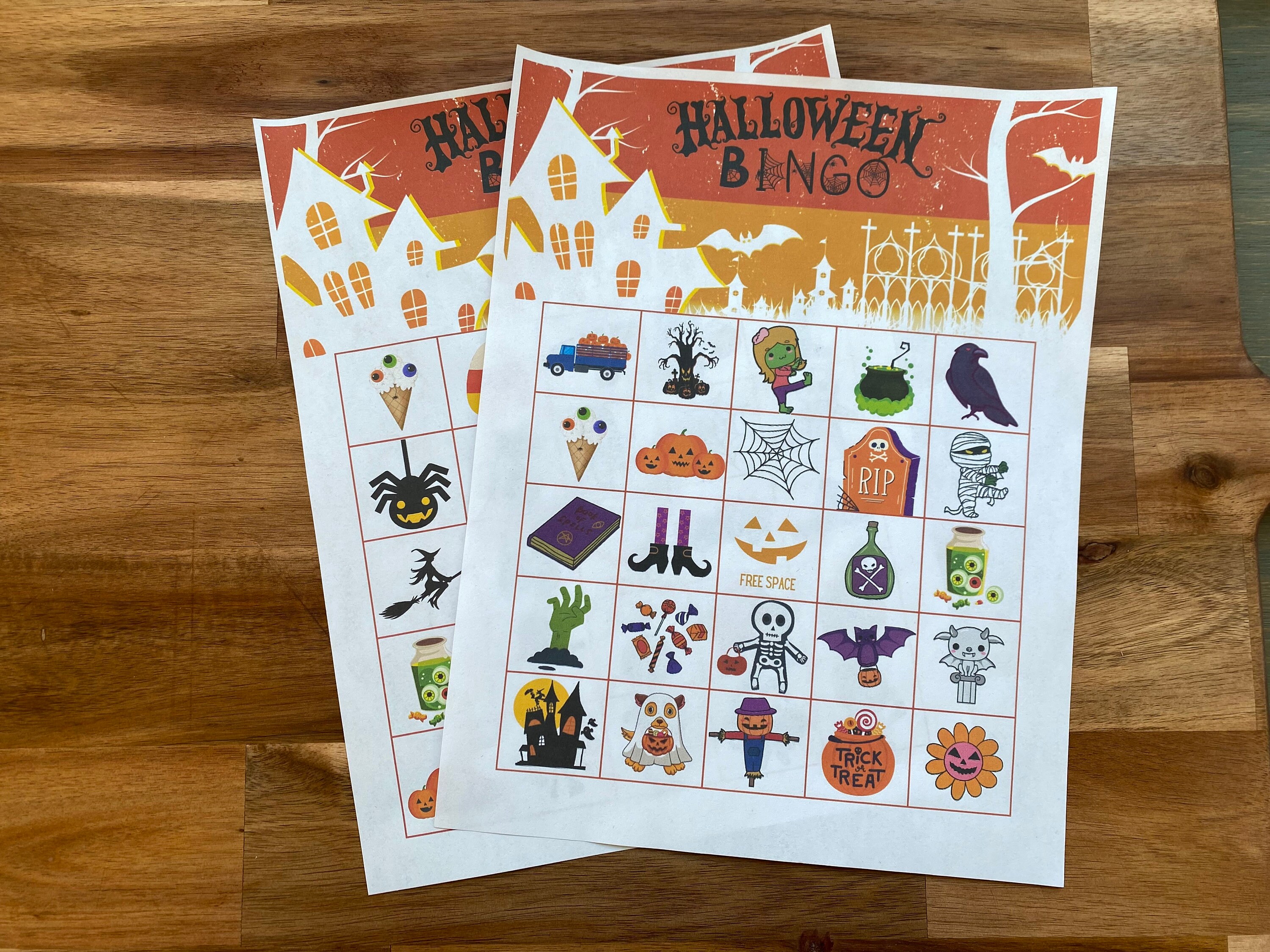 Halloween Bingo Printable 30 Card Set With Calling Cards and Markers - Etsy