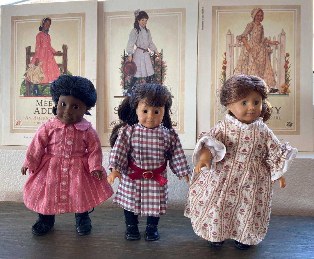 Mini American Girl Dolls 3 Addy Samantha Felicity 6 Dolls With Meet ...