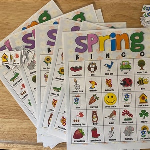 Spring Bingo Game - 32 Card - Print From Digital Download - Etsy