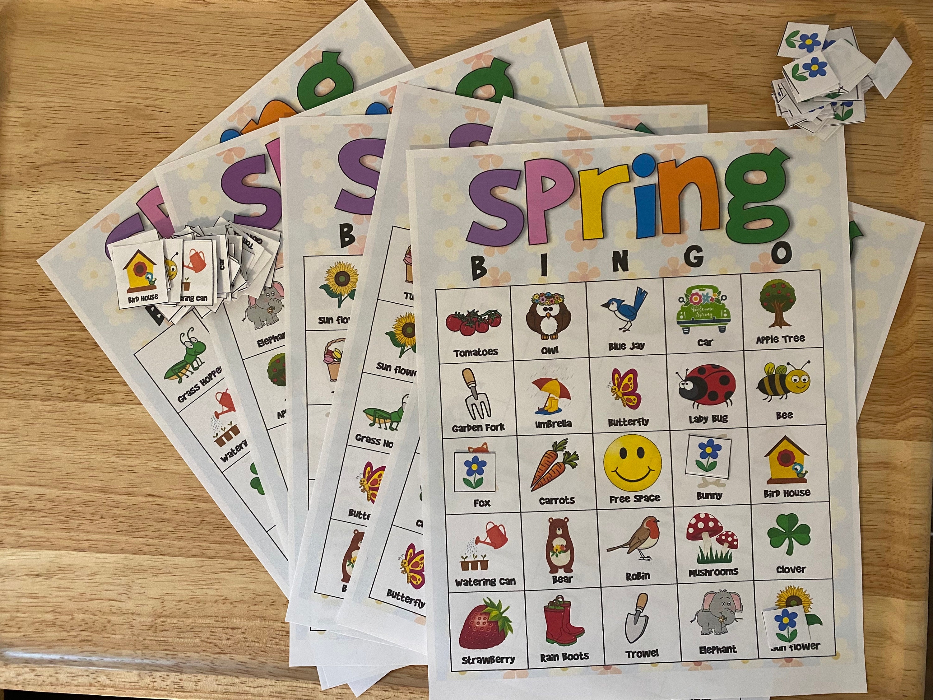Spring Bingo Game - 32 Card - Print From Digital Download - Etsy