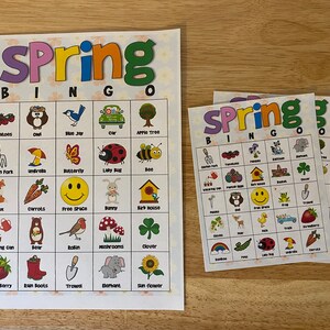 Spring Bingo Game - 32 Card - Print From Digital Download - Etsy