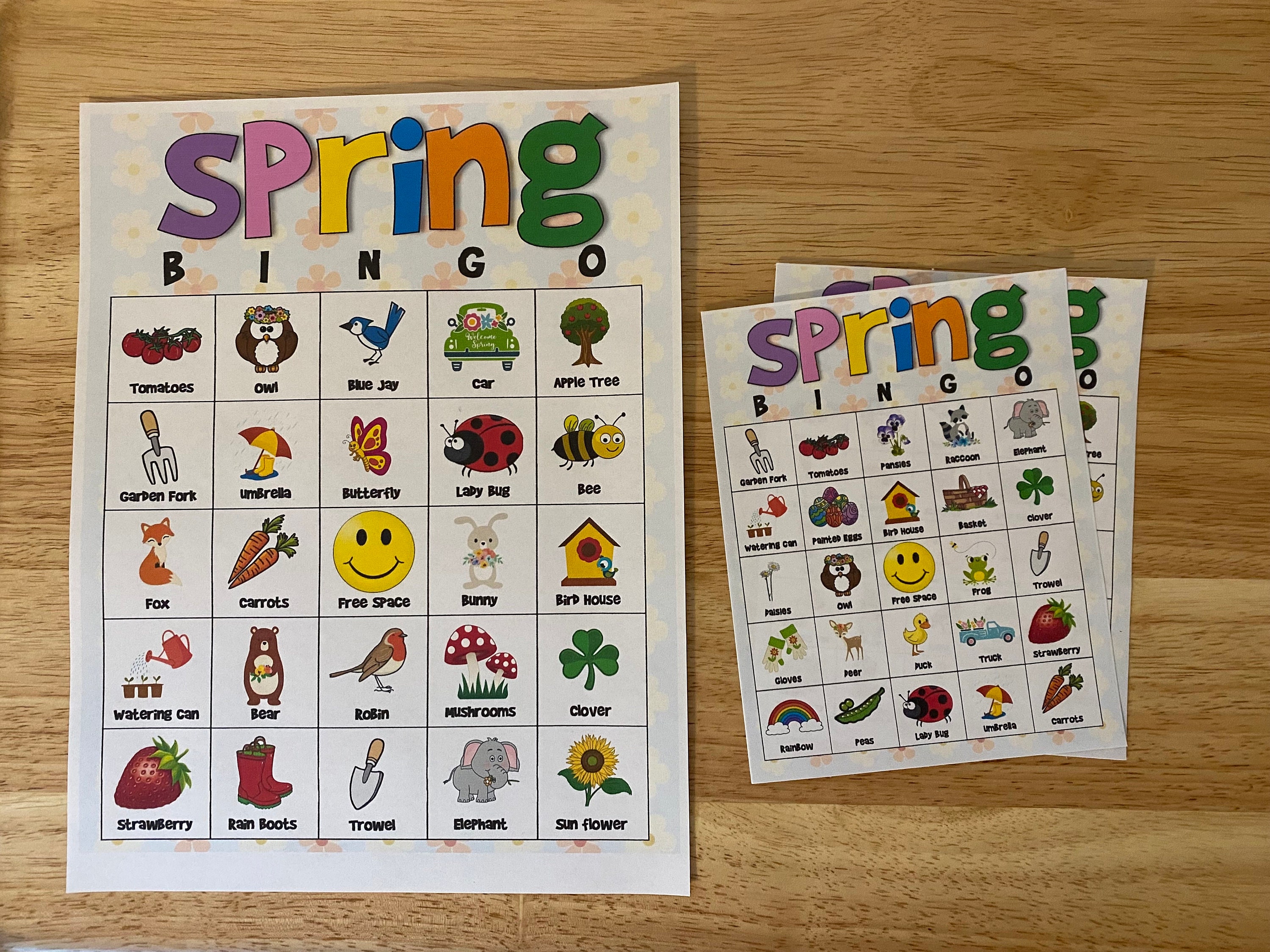 Spring Bingo Game - 32 Card - Print From Digital Download - Etsy