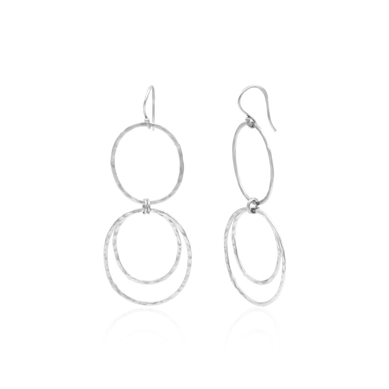 Hammered Circle Round Dangle Drop Hook Earring Waterproof Dangle Drop ...