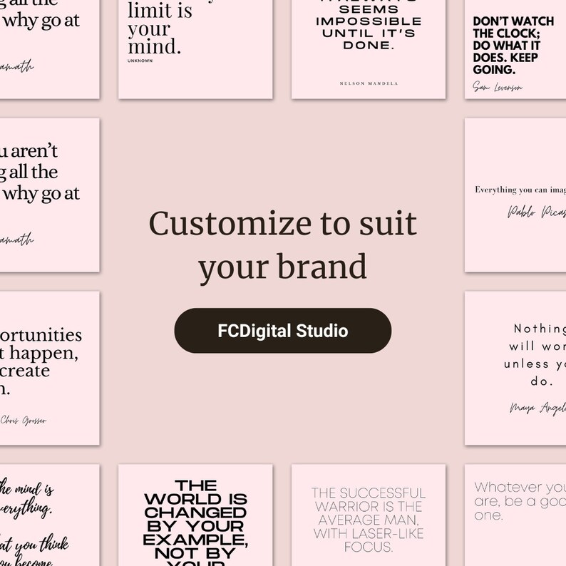 Instagram Motivational Quotes Volume 1 Editable Quotes Templates ...