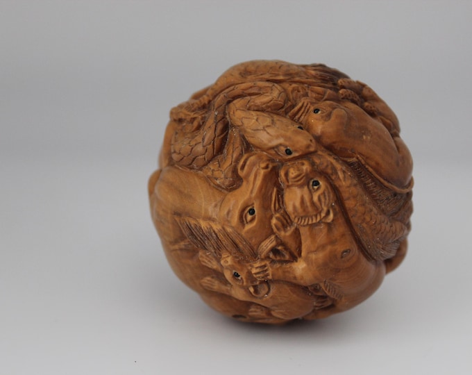 Okimano. Asia. Interesting Story. Zodiac. Handmade. Boxwood. - Etsy