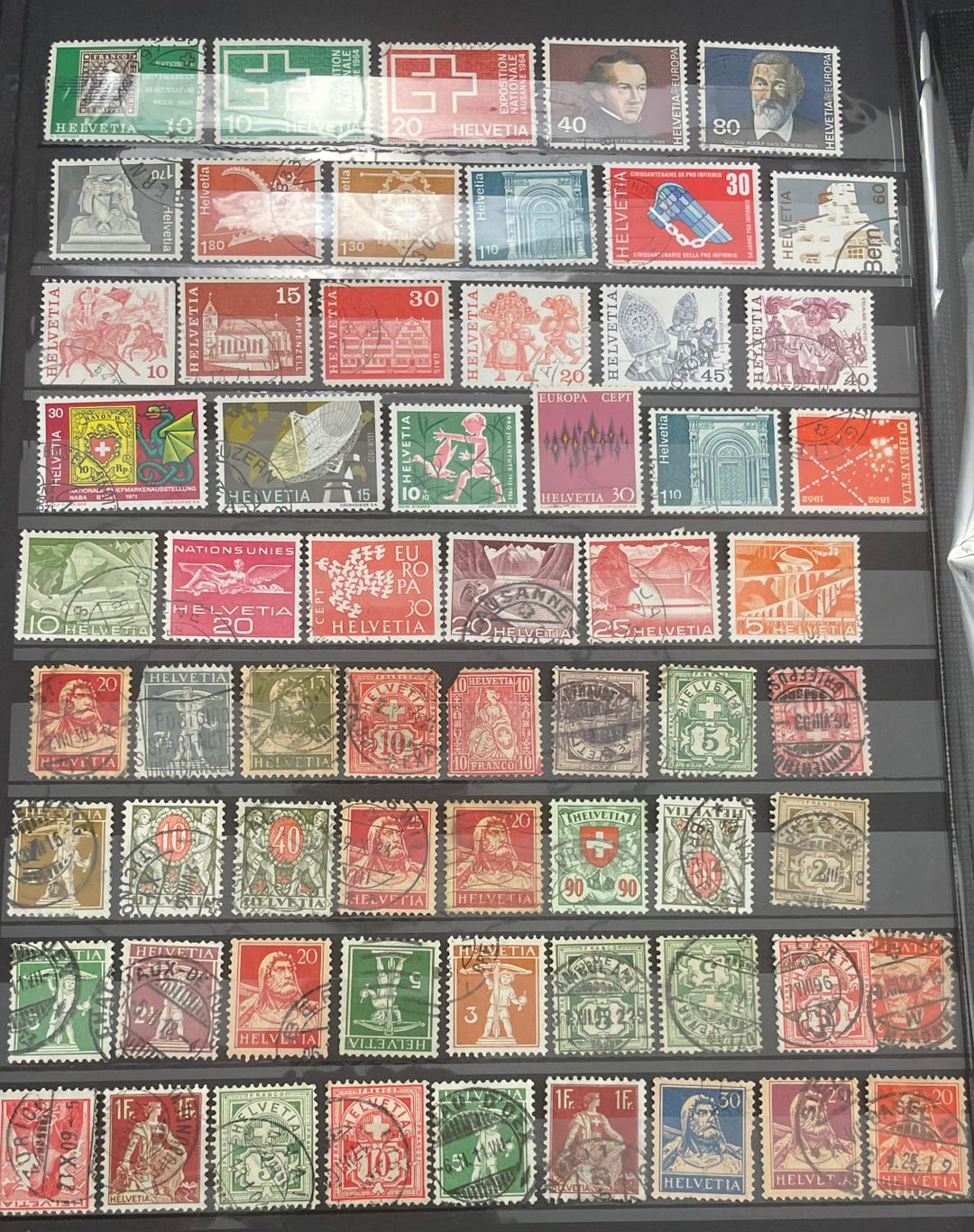 Stamps of Switzerland, 1910 to 1970 - Etsy
