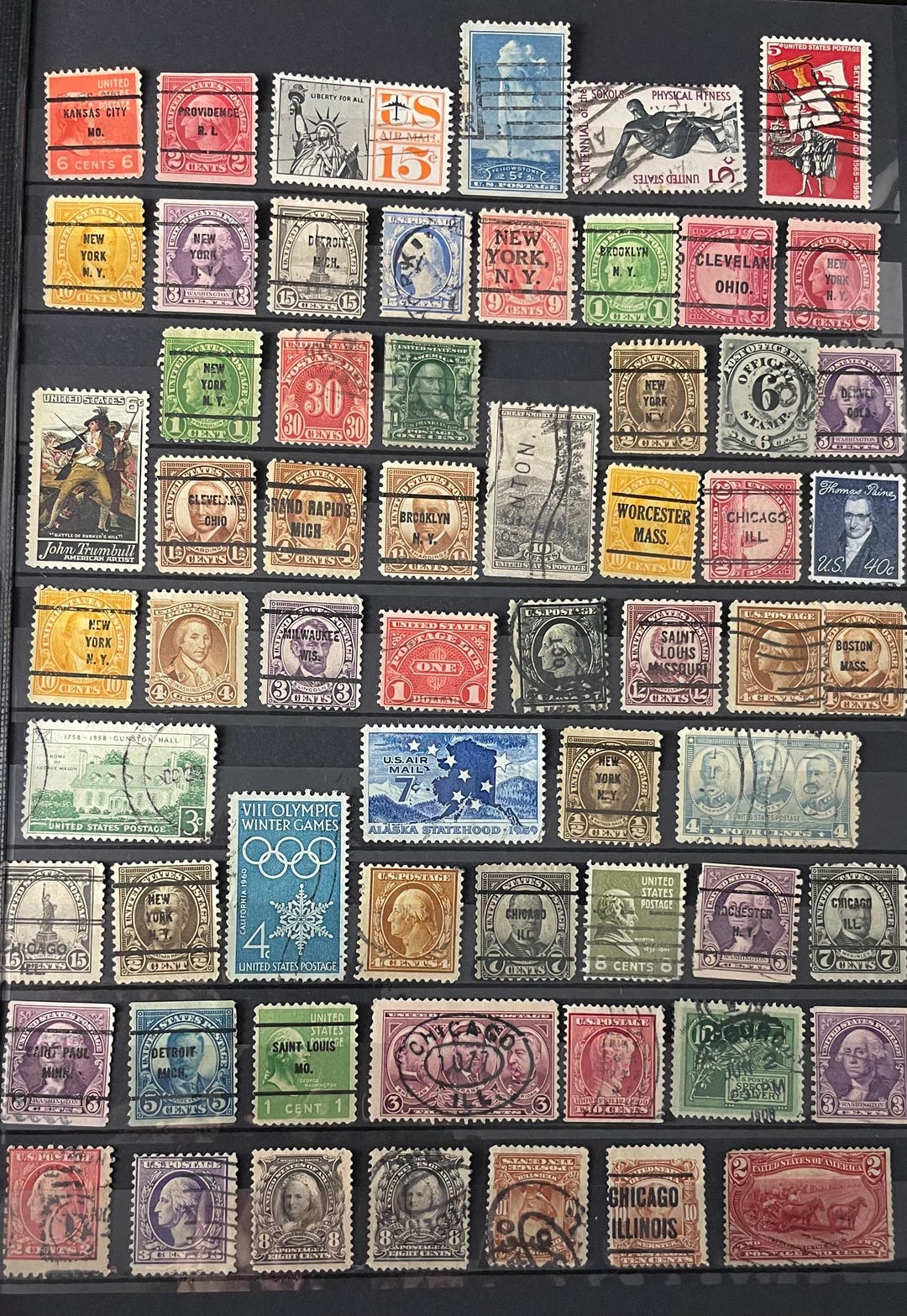 Stamps of the USA, 1940 to 1950 - Etsy