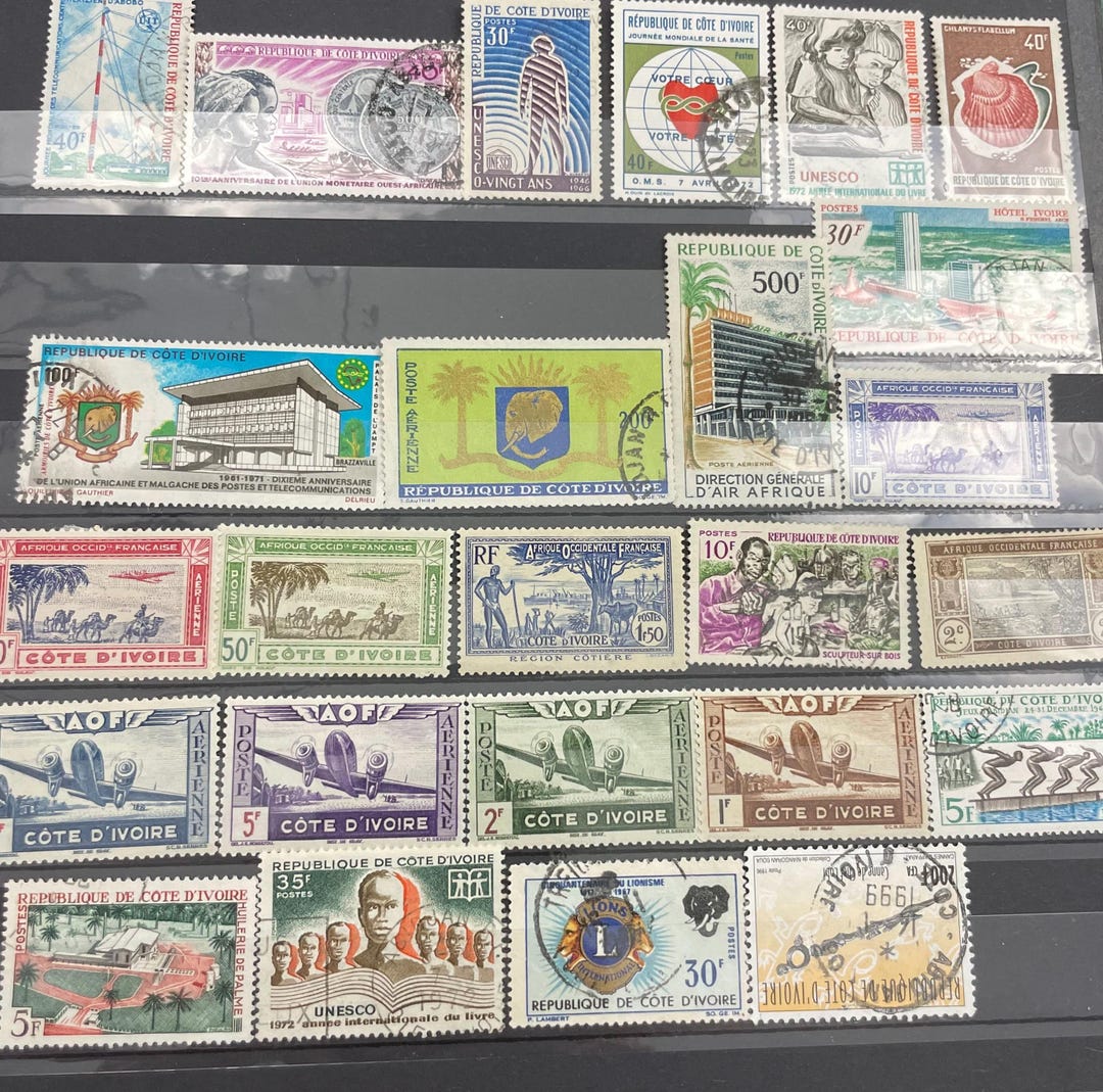 Stamps of Ivory Coast, Cote D'ivoire, 1950 to 1960 - Etsy