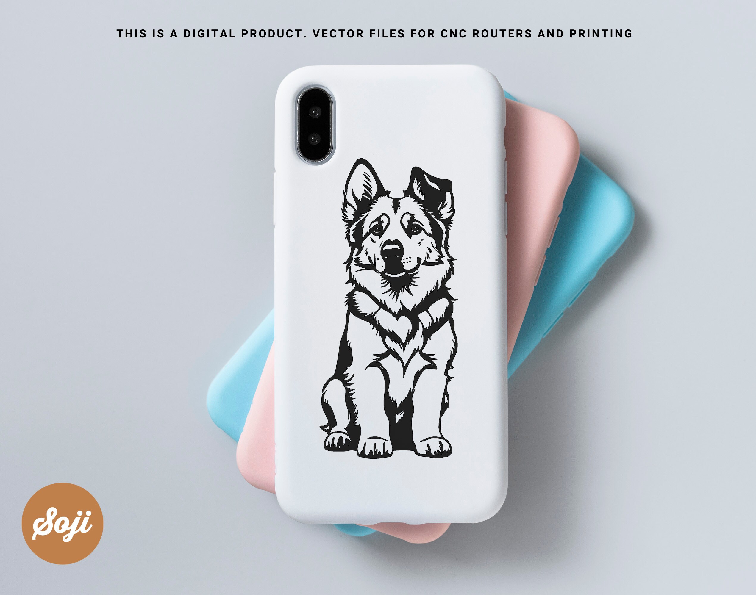 Dog Svg German Shepherd Dxf File Digital Prints Cnc Router Files for ...