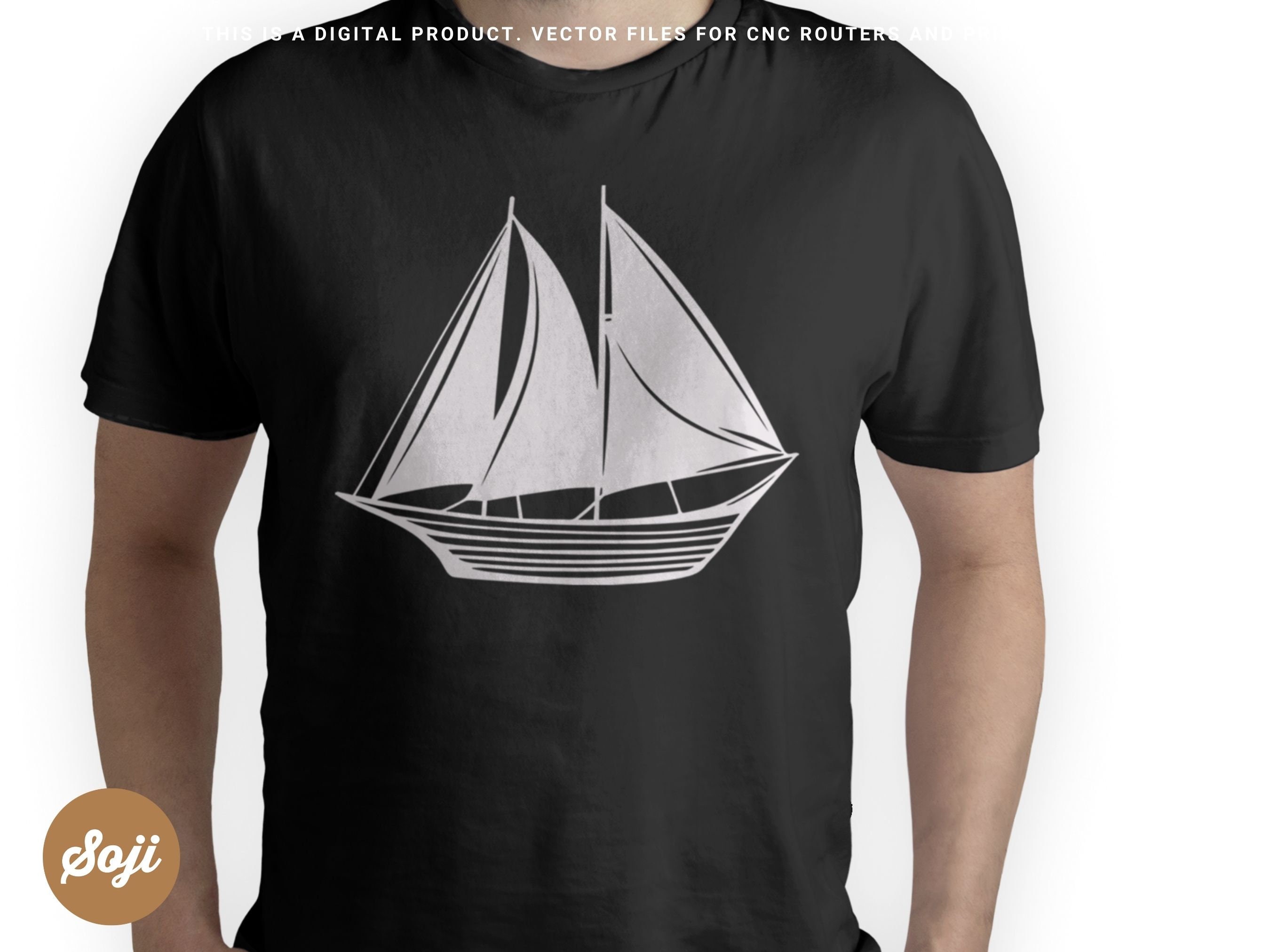 Sailboat Svg Laser Cut Files Dxf File for Laser Cricut Svg Files Cnc ...
