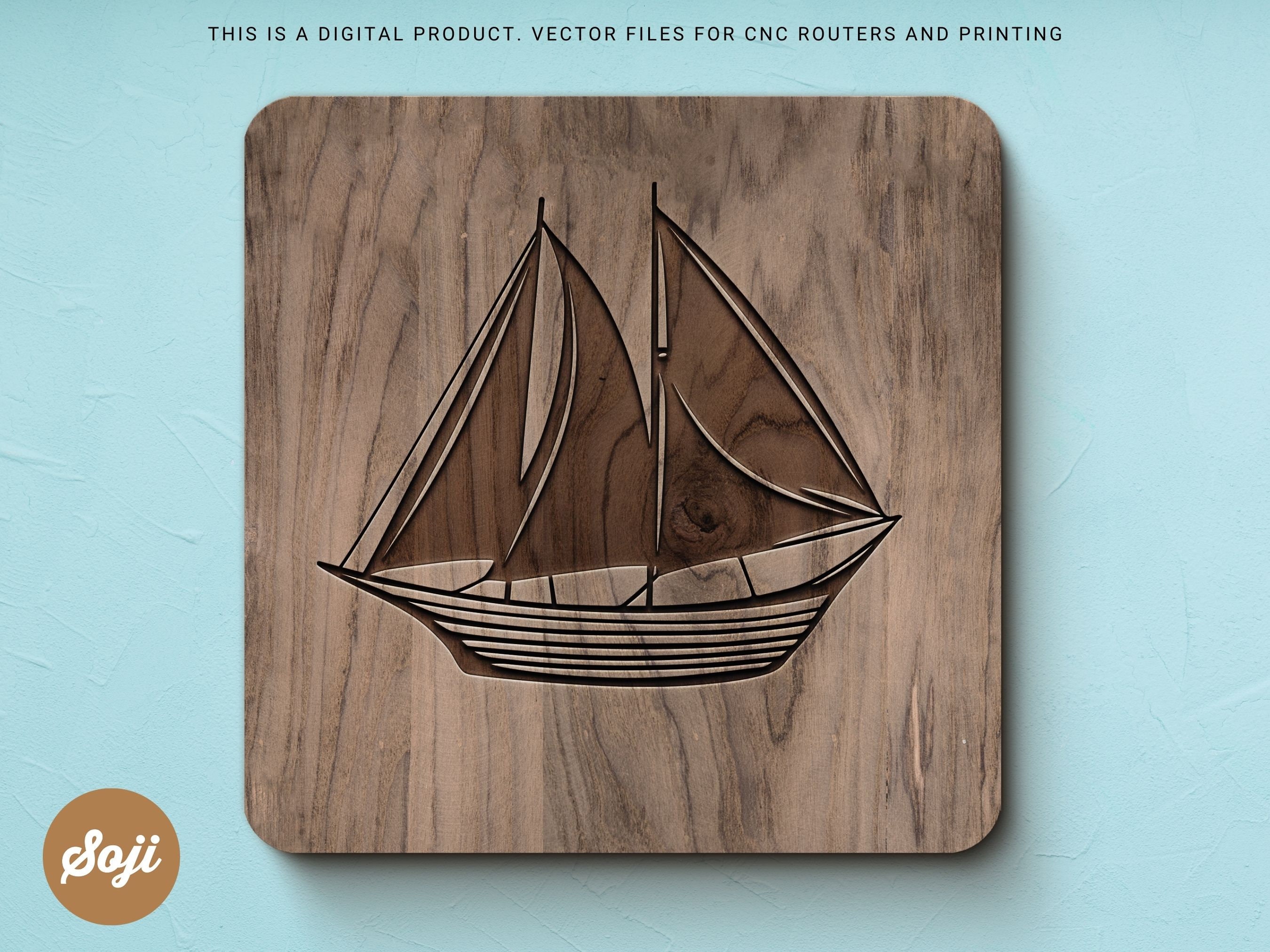 Sailboat Svg Laser Cut Files Dxf File for Laser Cricut Svg Files Cnc ...