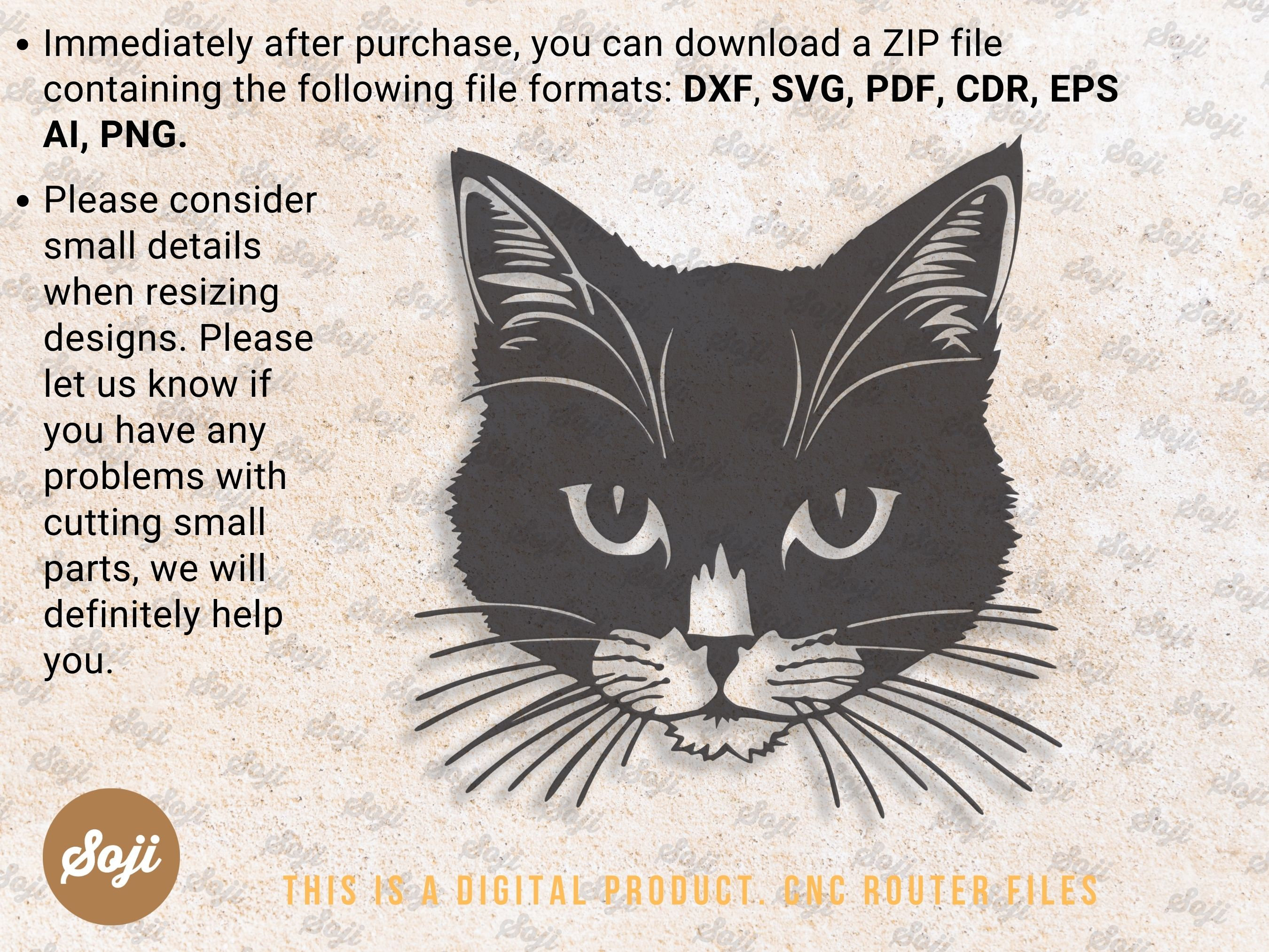 Cat Svg Laser Cut Files Dxf File for Laser Cats Cricut Svg Cnc Router ...