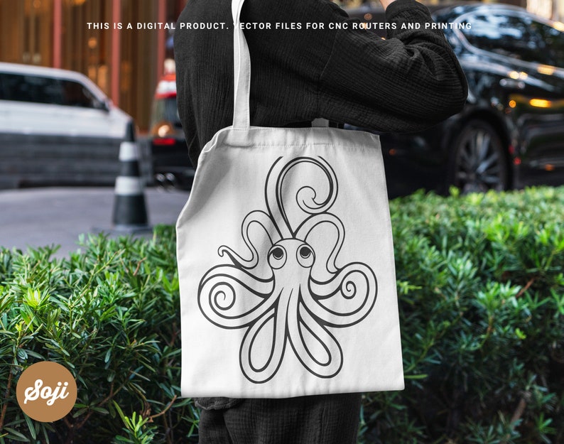 Octopus Svg Laser Cut Files Dxf File for Plasma Animal Cricut Svg Cnc ...