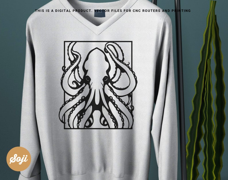 Octopus Svg Laser Cut Files Dxf File for Plasma Animal Cricut Svg Cnc ...