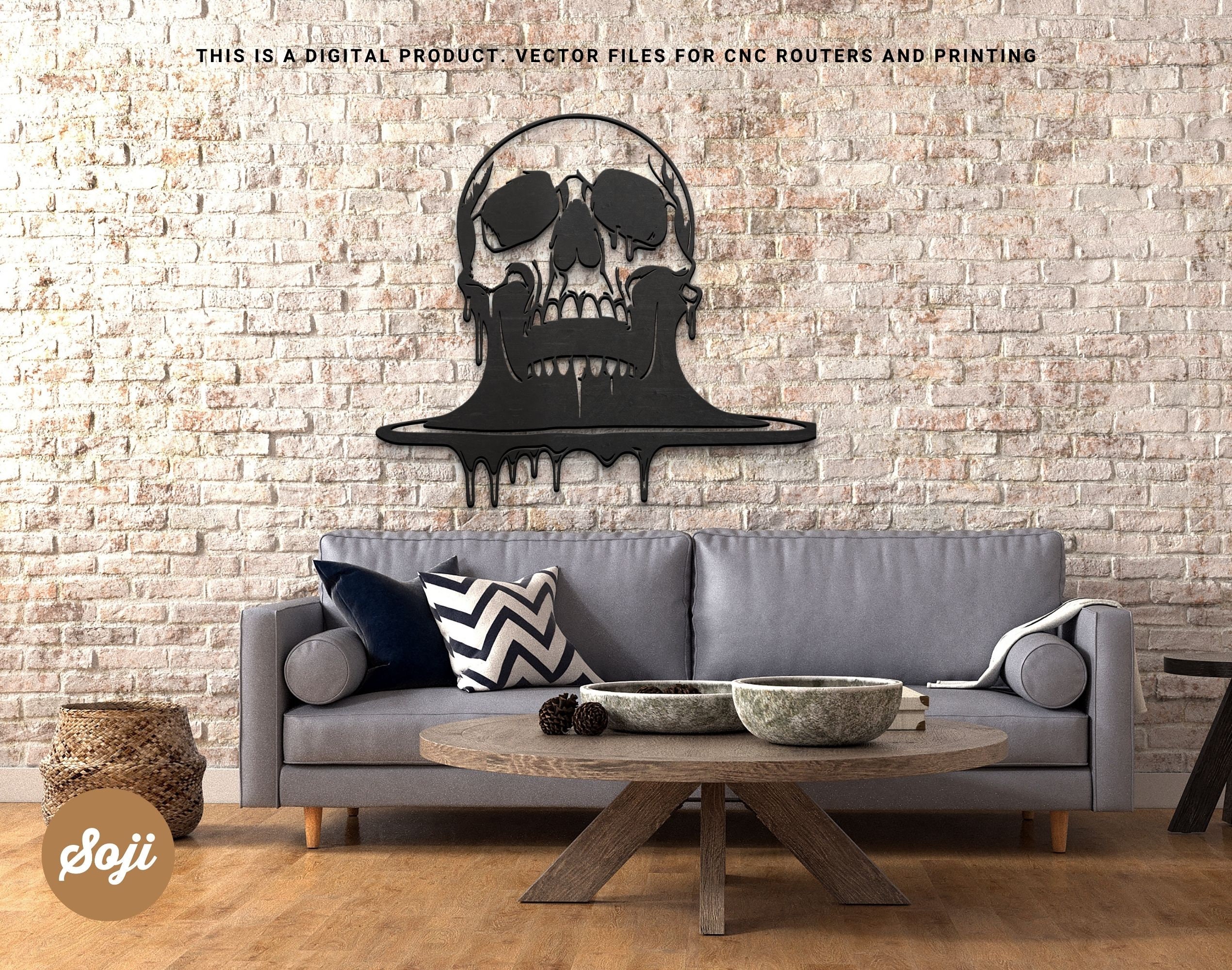 Human Skull Svg Bundle Laser Cut Files Drip Skull Dxf File Cricut Files ...