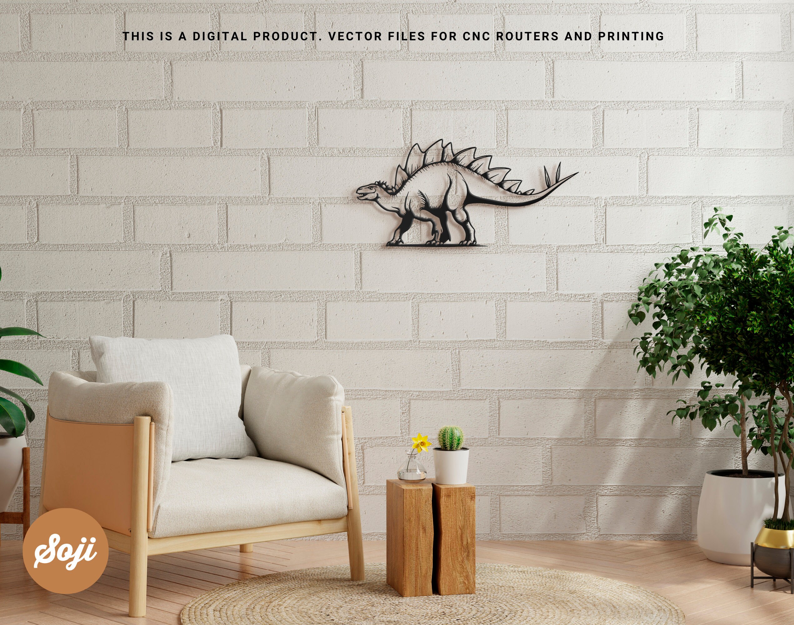 Dinosaur Svg Laser Cut Files Dxf File for Laser Stegosaurus Cricut Svg ...