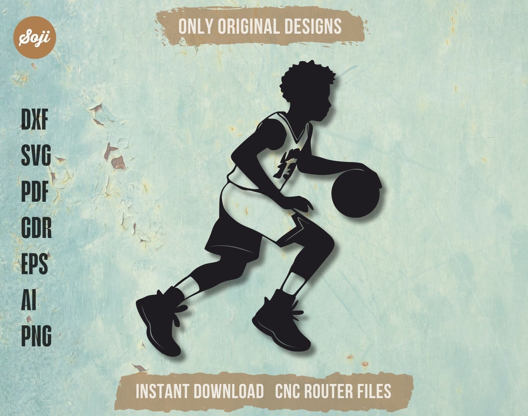 Basketball Player Svg Laser Cut Files Dxf File for Laser Cricut Svg Cnc ...