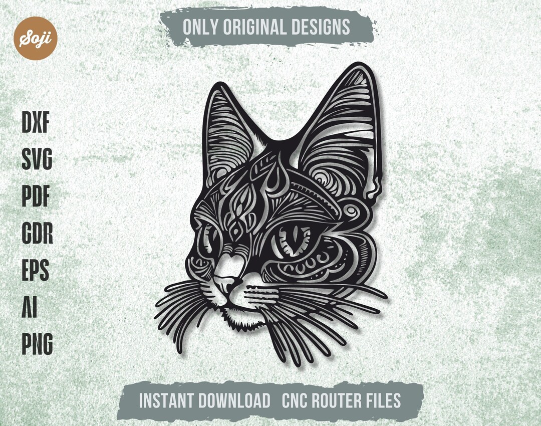 Cat Svg Laser Cut Files Dxf File for Laser Cats Cricut Svg Cnc - Etsy UK
