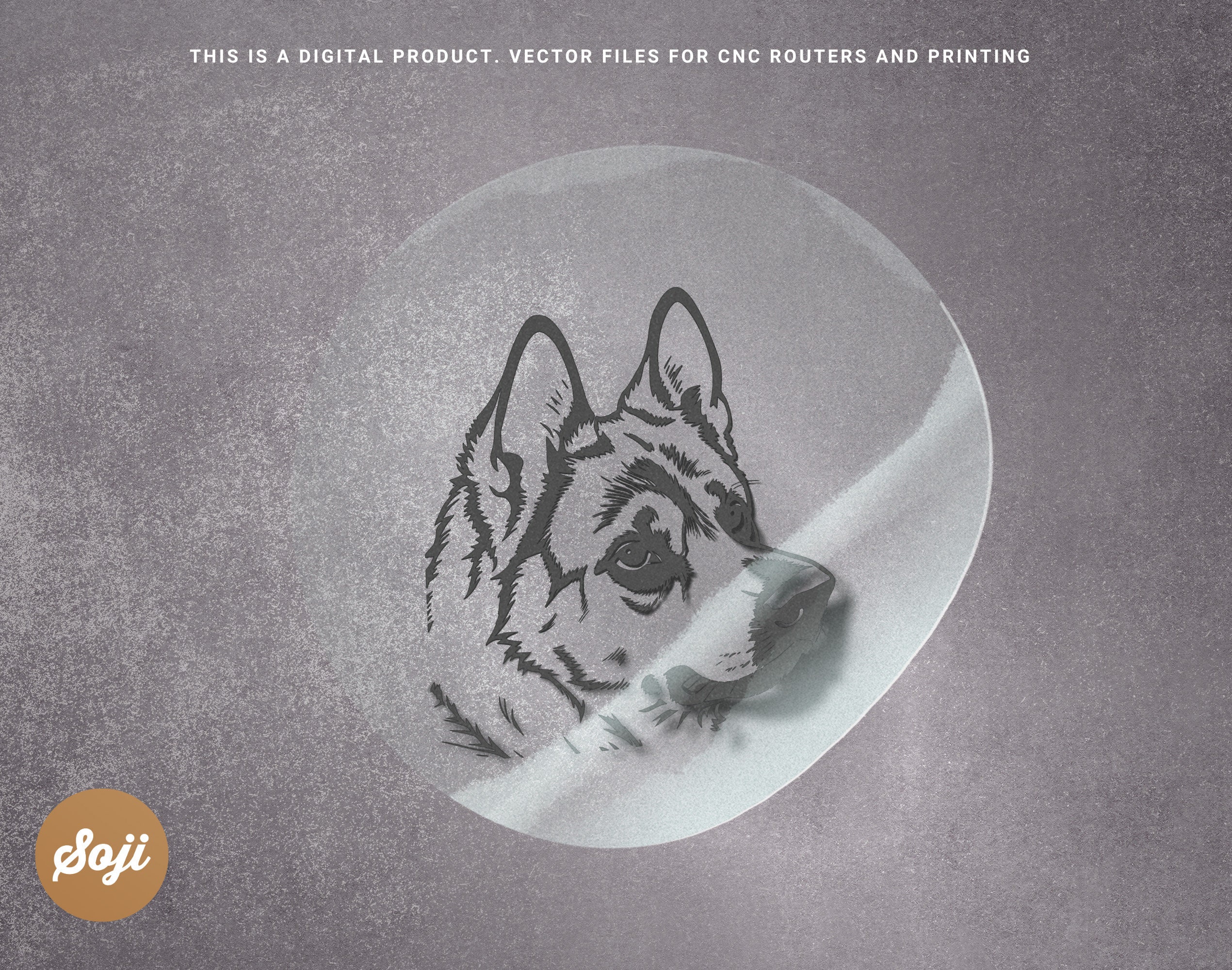 Dog Svg German Shepherd Dxf File Digital Prints Cnc Router Files for ...