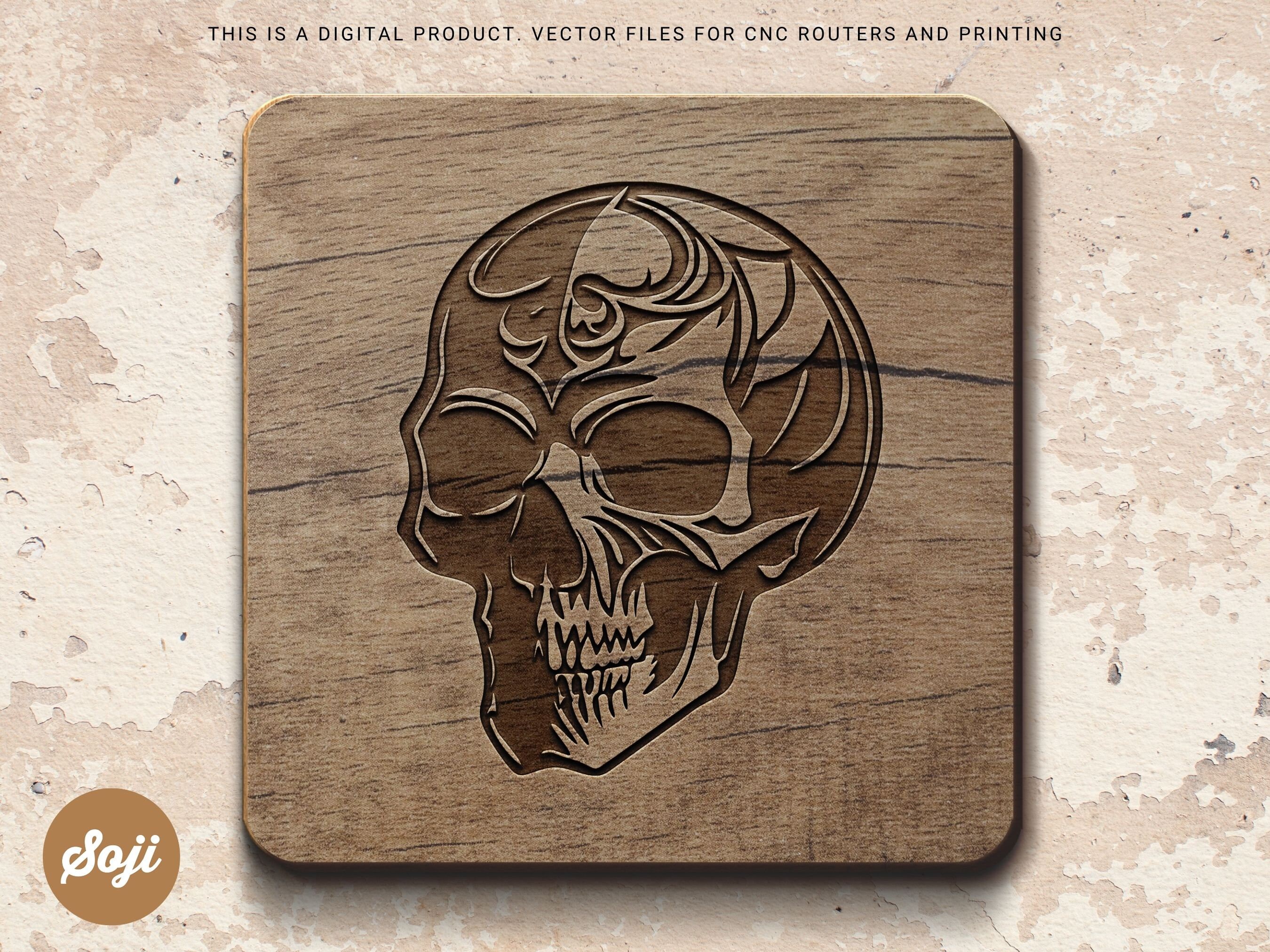 Skull Svg Laser Cut Files Dxf File for Laser Cricut Svg Files Cnc ...